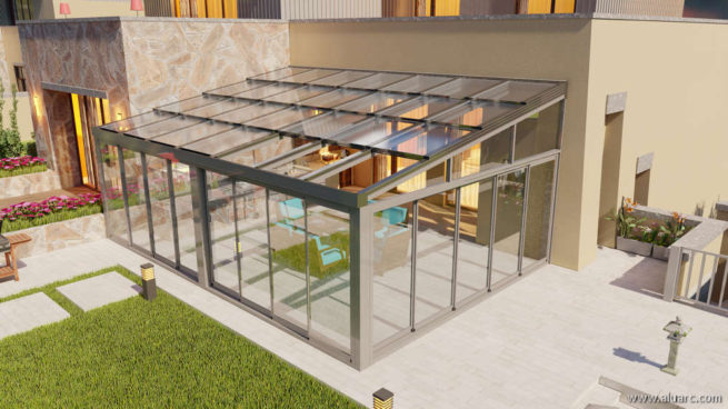 SLIRO – Automatic Sliding Roof System – Alu Arc – Gurkan Building Elements